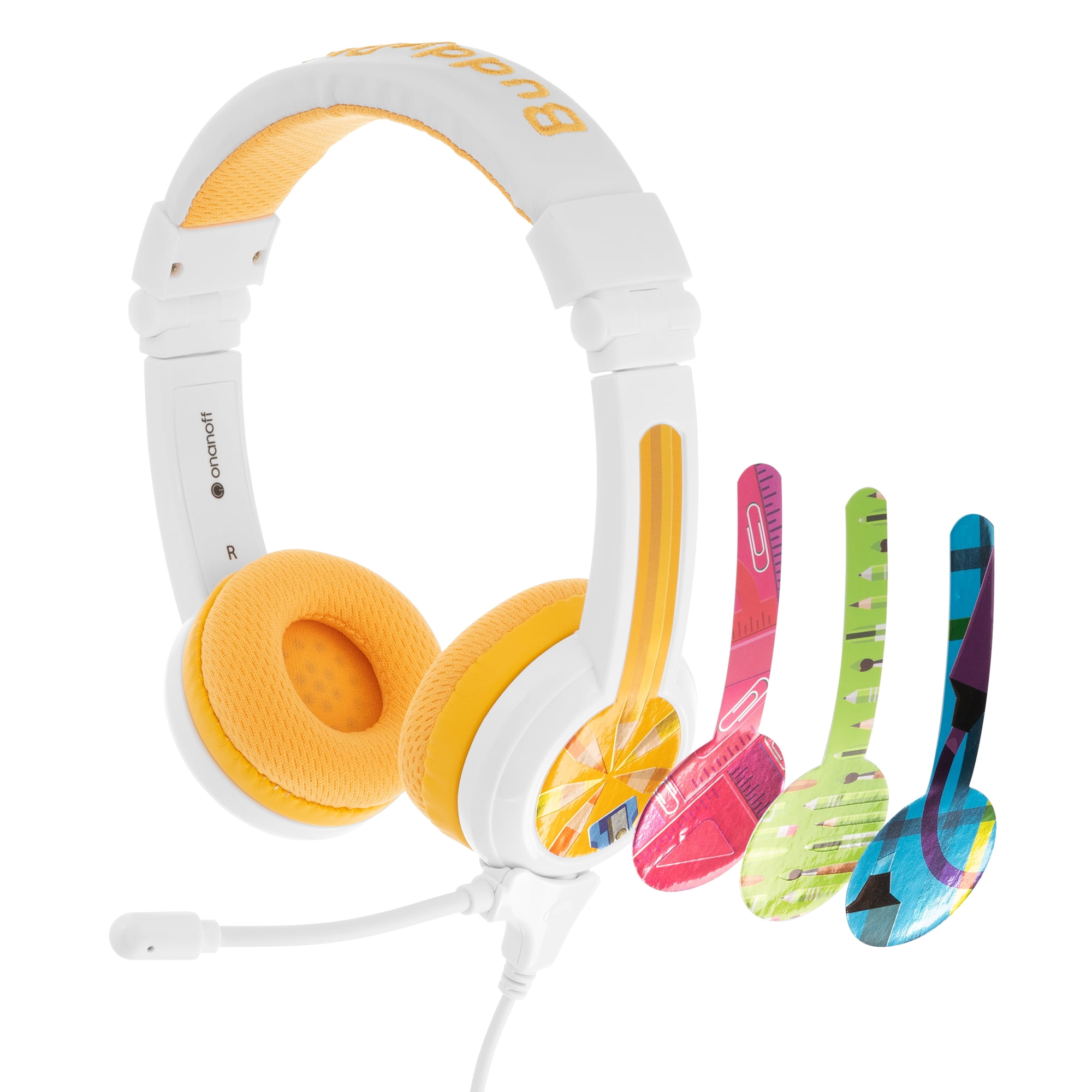 BuddyPhones School+, On-Ear Wired 85dB Volume Limiting Educational Kids ...