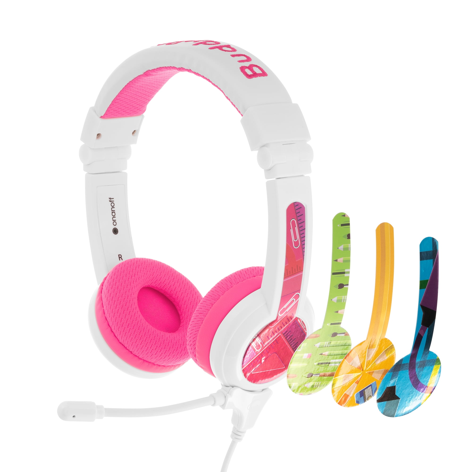BuddyPhones School+, On-Ear Wired 85dB Volume Limiting Educational Kids ...