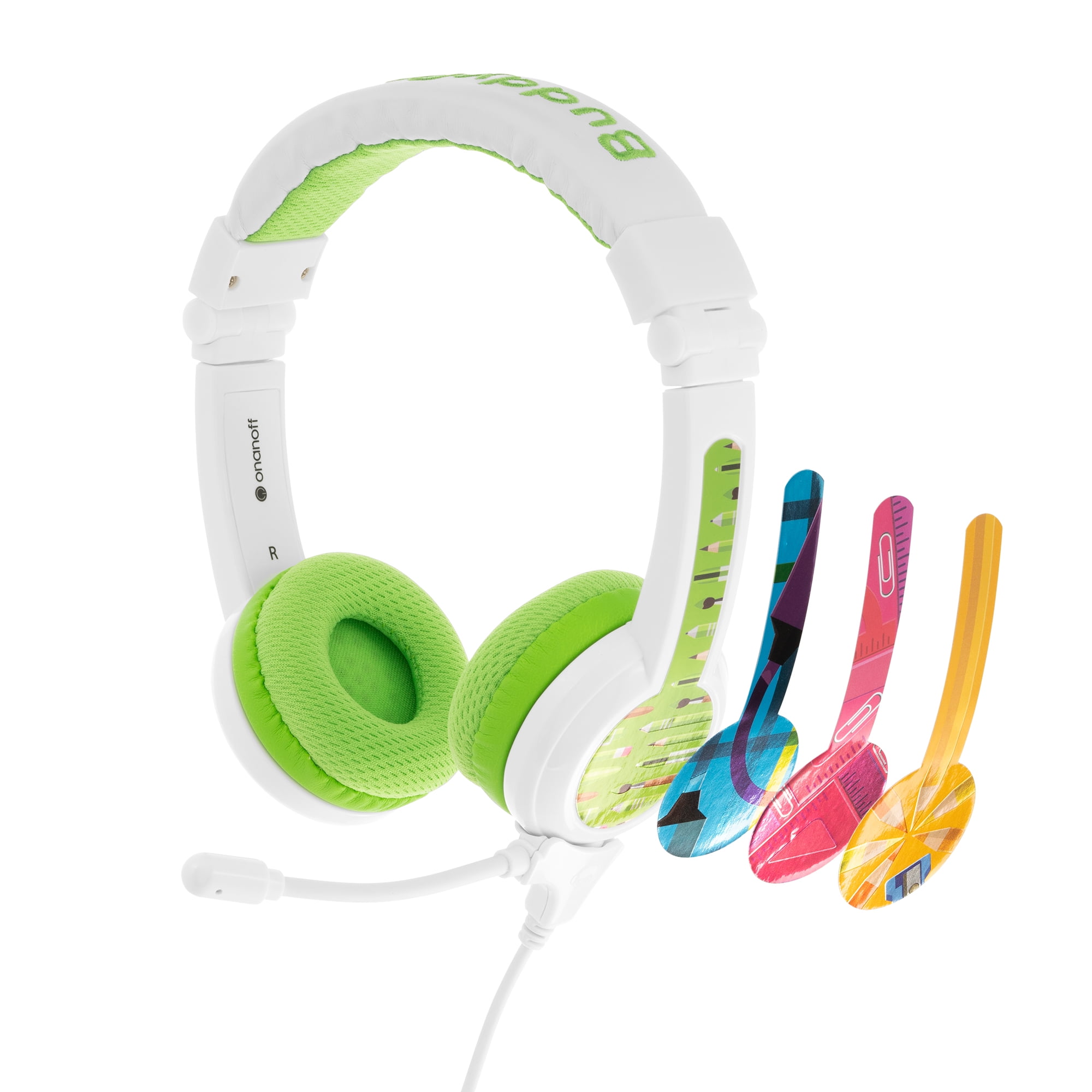 BuddyPhones School+, On-Ear Wired 85dB Volume Limiting Educational Kids ...
