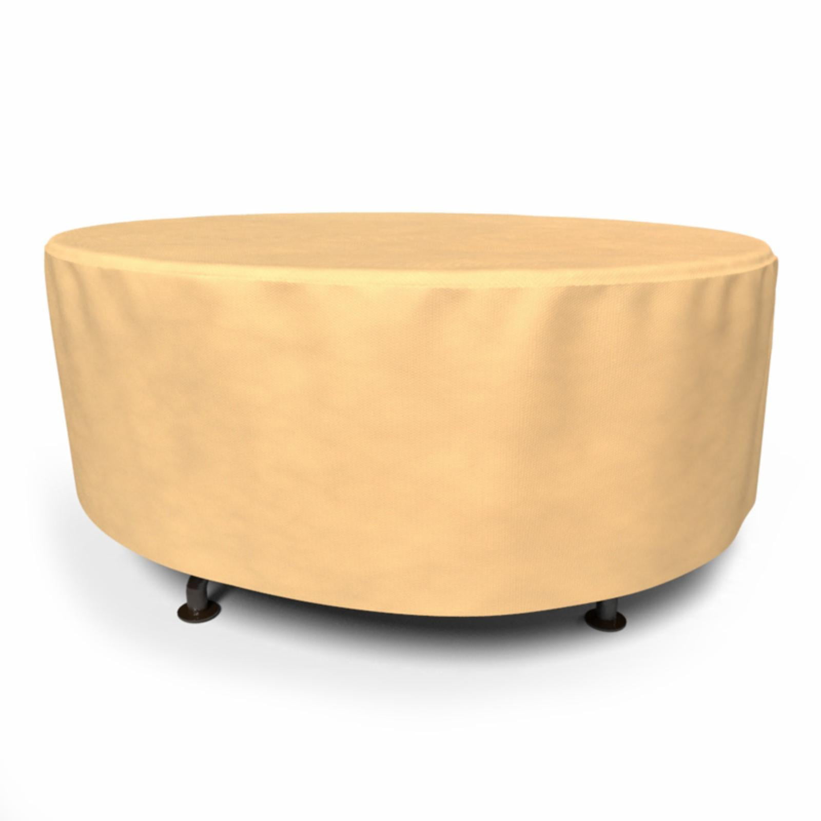 Budge Medium Beige Patio Outdoor Round Table Cover, All-Seasons ...