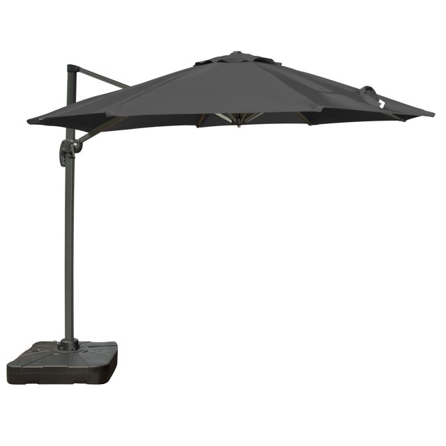 Budge Sunblock Waterproof Cantilever Umbrella 9' 10" Diameter-Base ...
