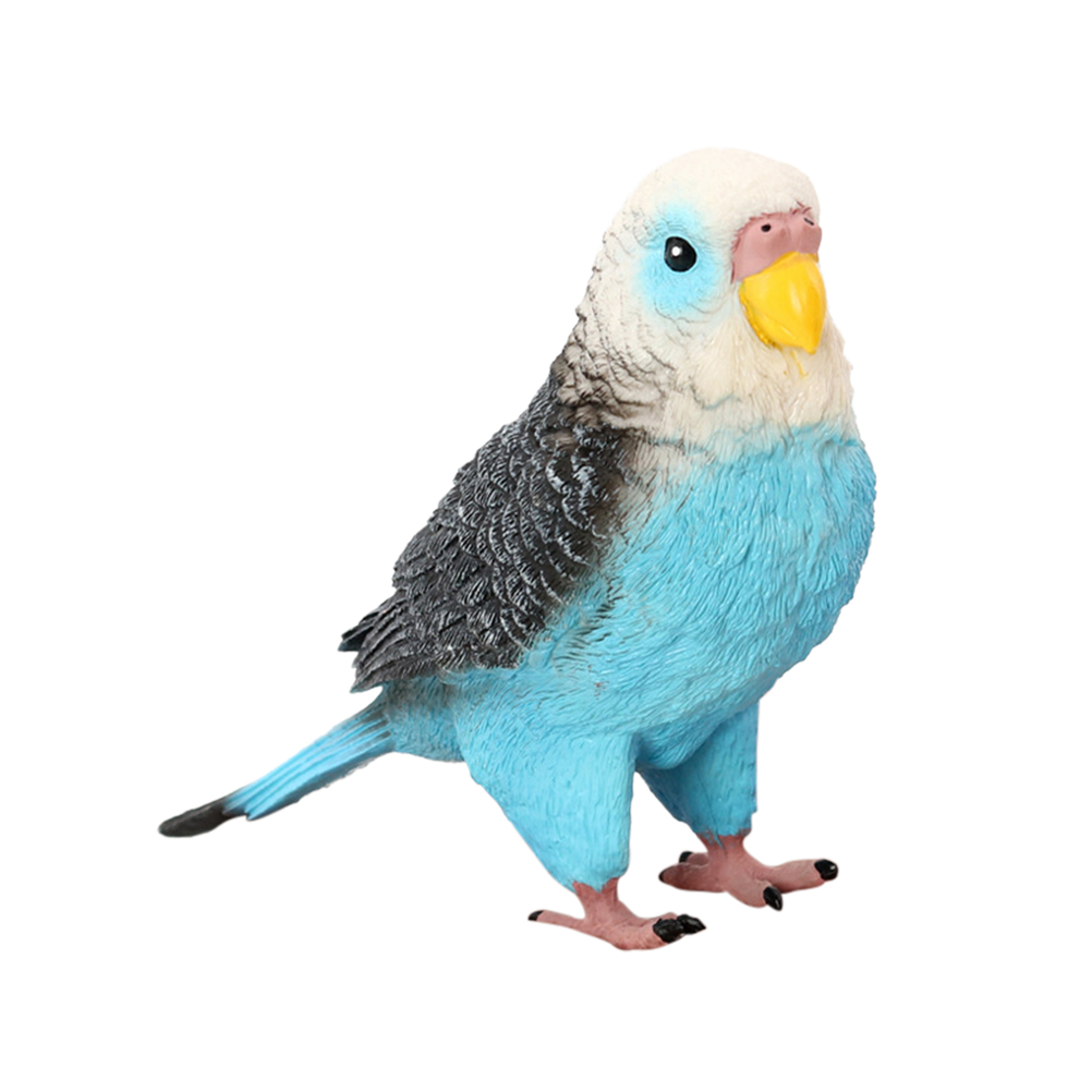 Plastic Parrot Bird Animal Ornament 1 Set Budgerigar Model Decoration ...