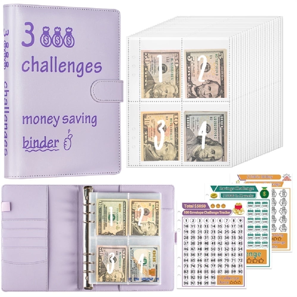 Fofosbeauty Budget Binder 100 Envelopes Money Saving Challenge Book ...