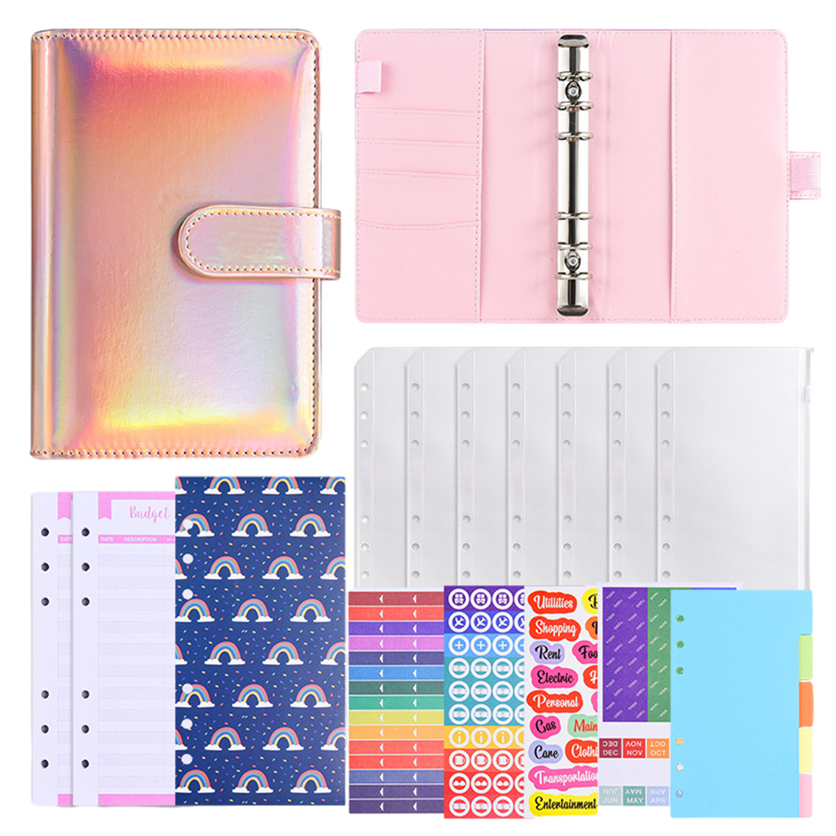 Budget Binder - A6 Budget binder, zippered envelope, Premium PU leather ...