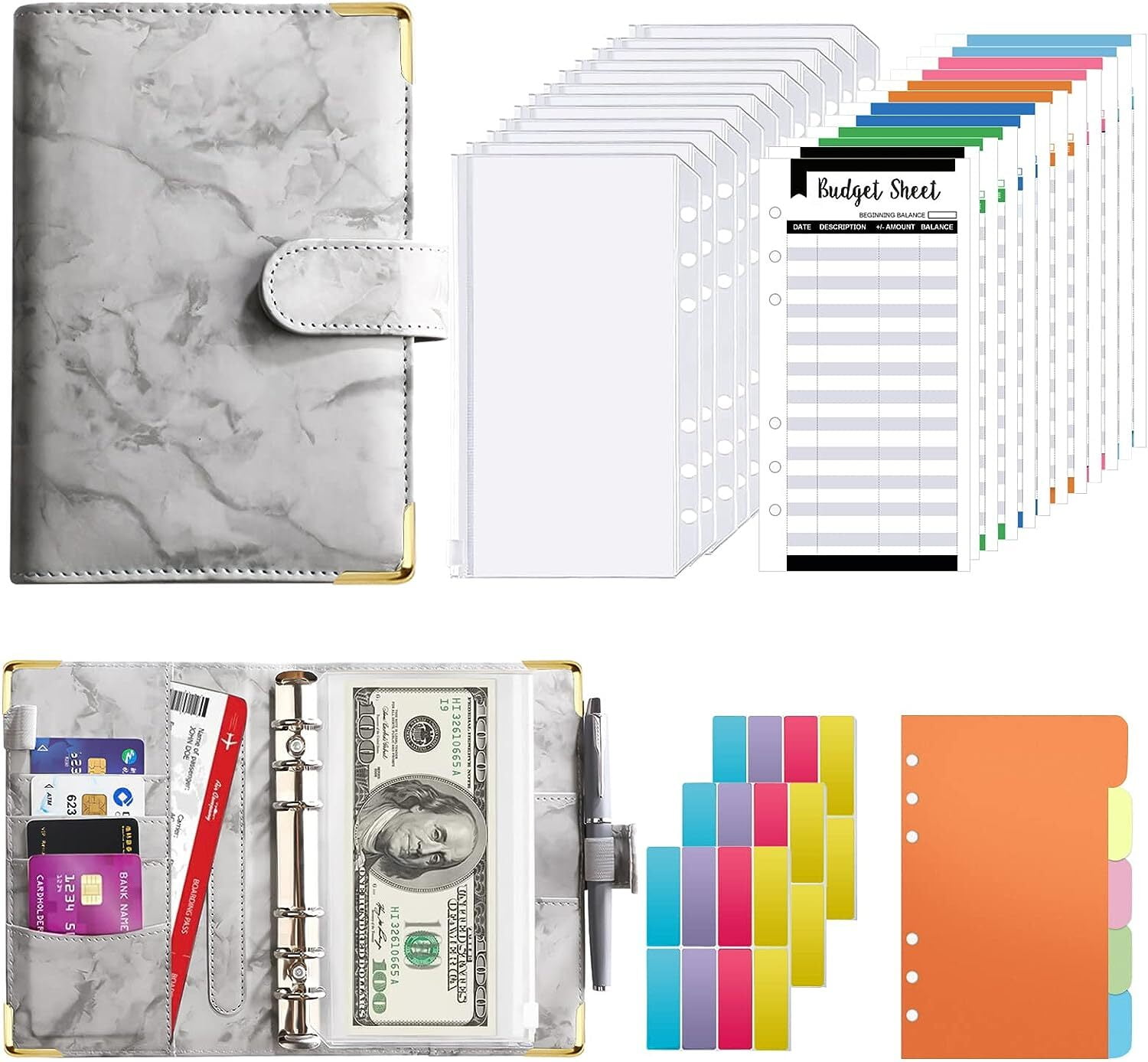 Budget Binder, A6 Cash Envelopes For Budgeting, Money Organizer for ...