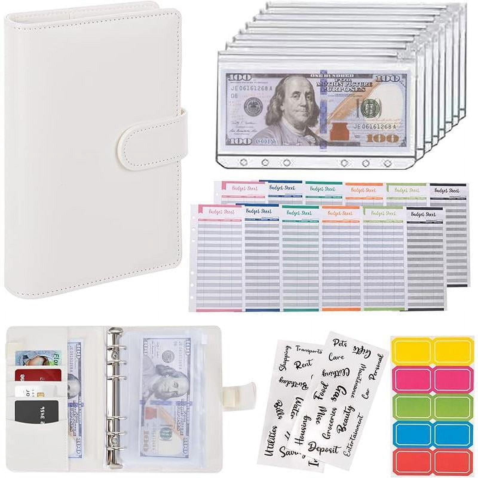 Budget Binder Cash Envelopes A6 Money Saving Binder with Zipper ...