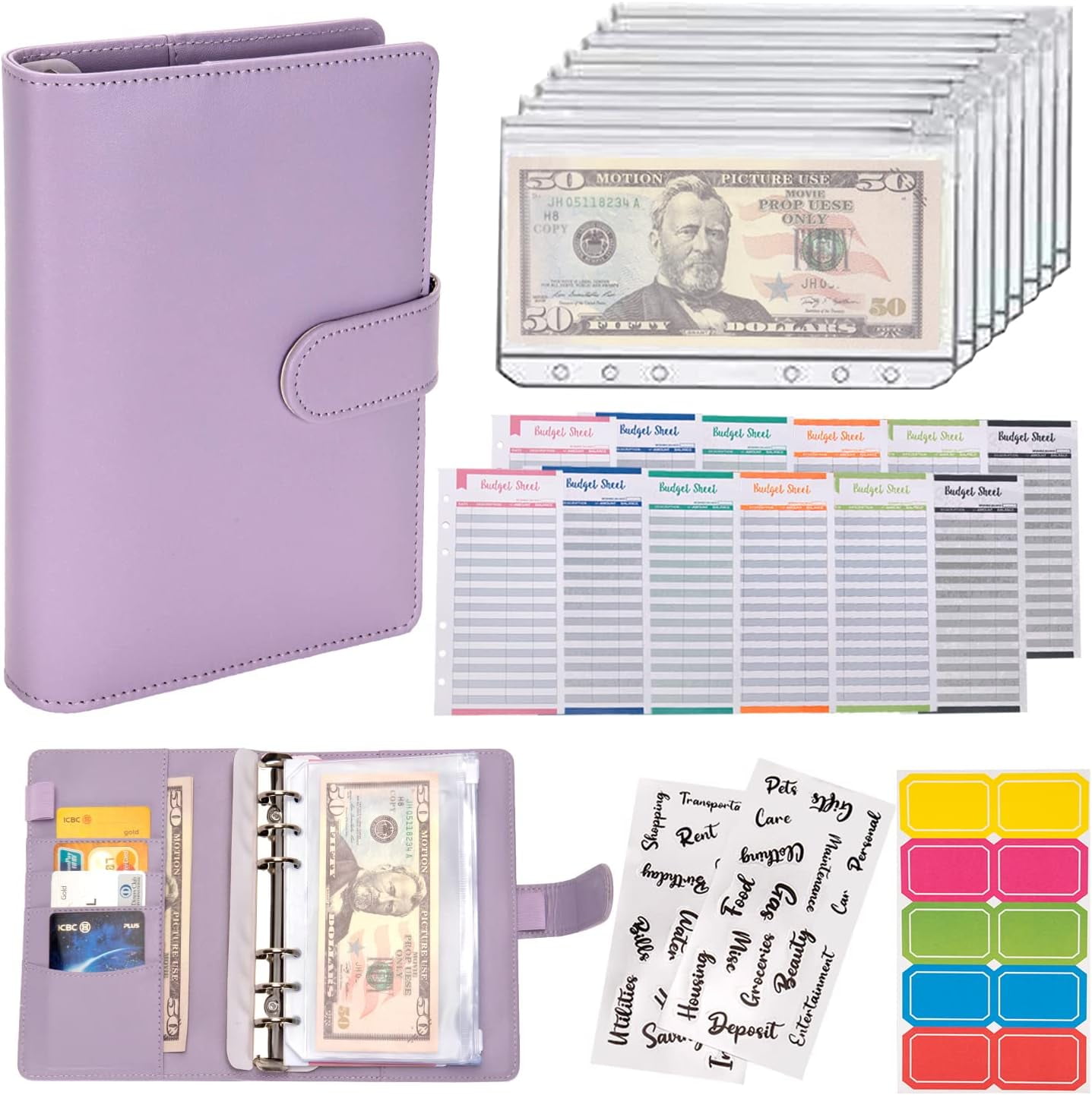 Budget Binder Cash Envelopes for Budgeting Money Organizer for Cash ...