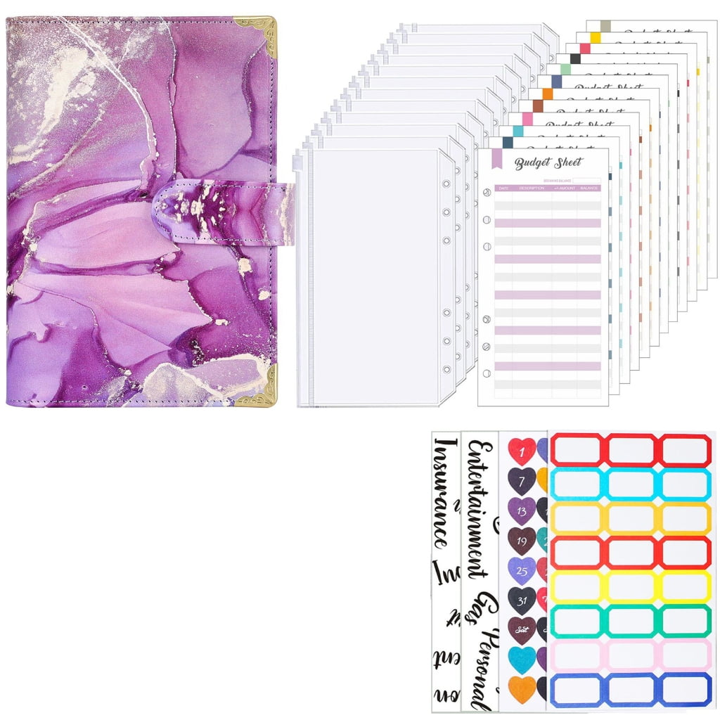 Budget Binder with 12 Binder Cash Envelopes, 12 Budget Sheets, Label ...