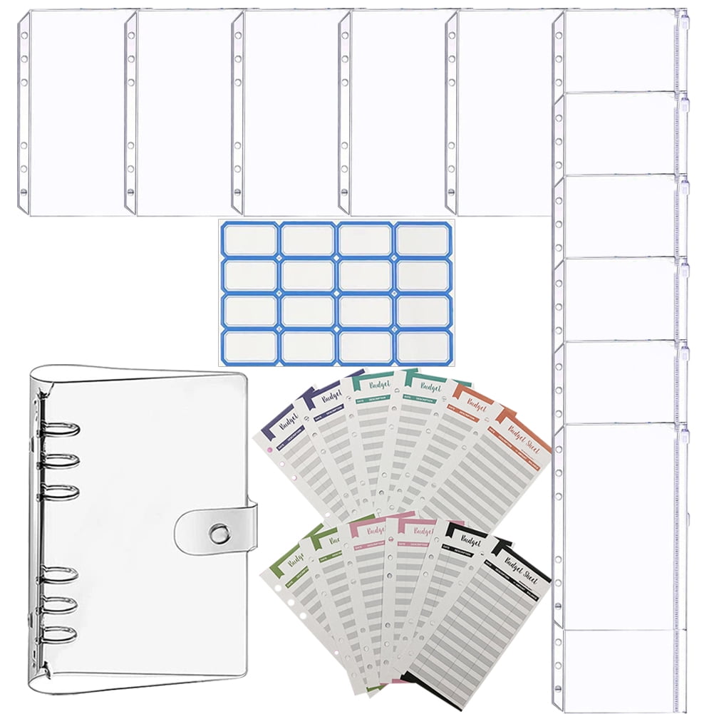 MERRYHAPY 1 Set A6 Budget Wallet with Cash Envelopes Practical Design ...