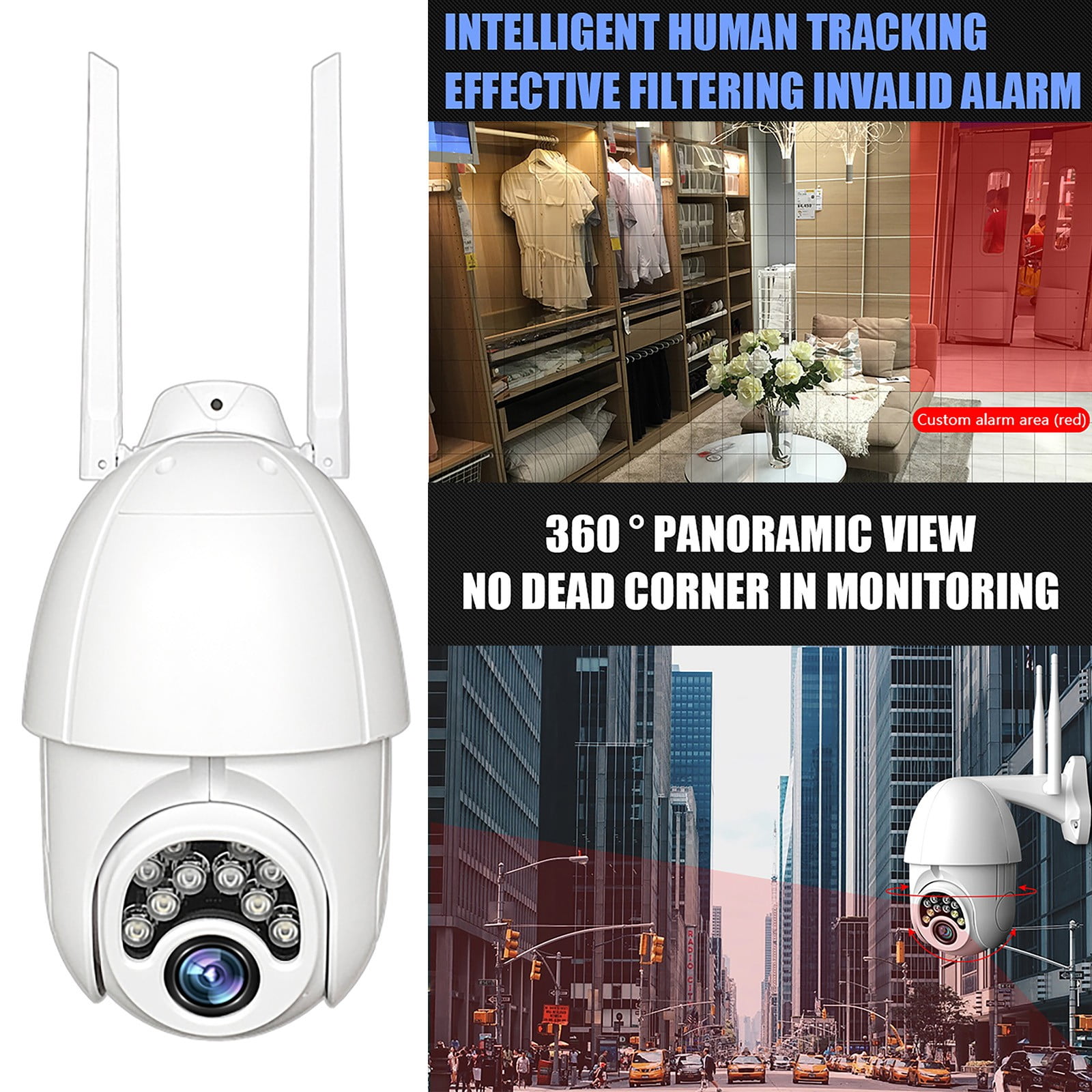 Budget Friendly, 5X IP Security Camera, Wireless 1080P Outdoor Wifi ...