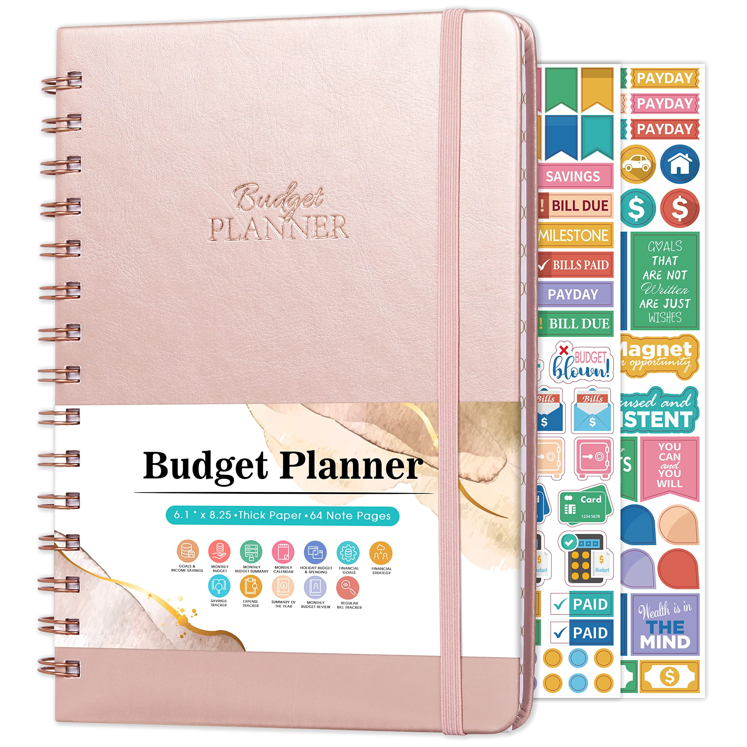 Budget Planner - Budget Book with Bill Organizer and Expense Tracker, 6 ...