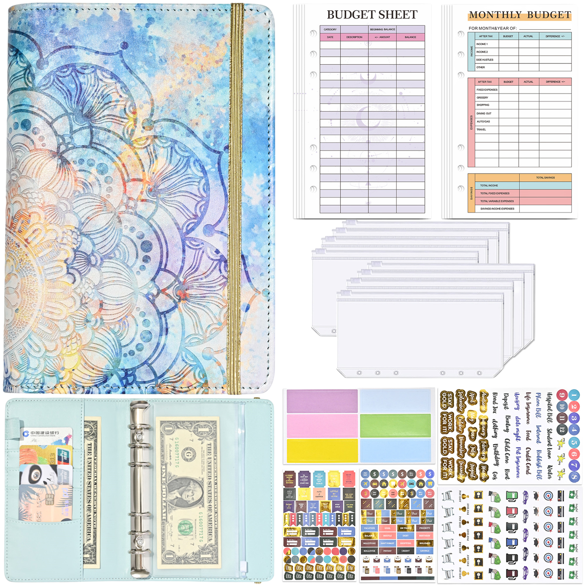 Budget Binder™ 12-Month Budget Planner with 722 Budget Stickers, Bill ...