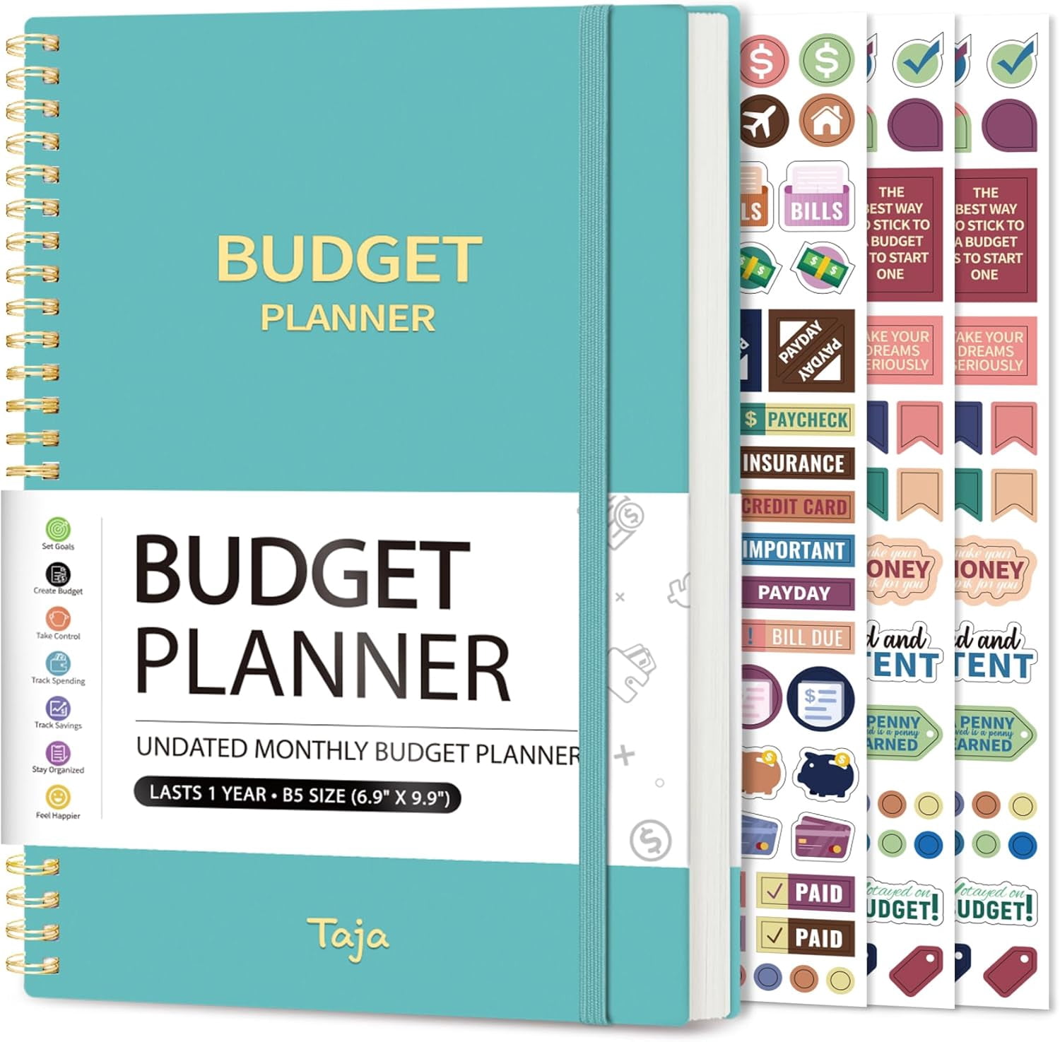 Budget Planner - Monthly Budget Book with Expense Tracker Notebook ...