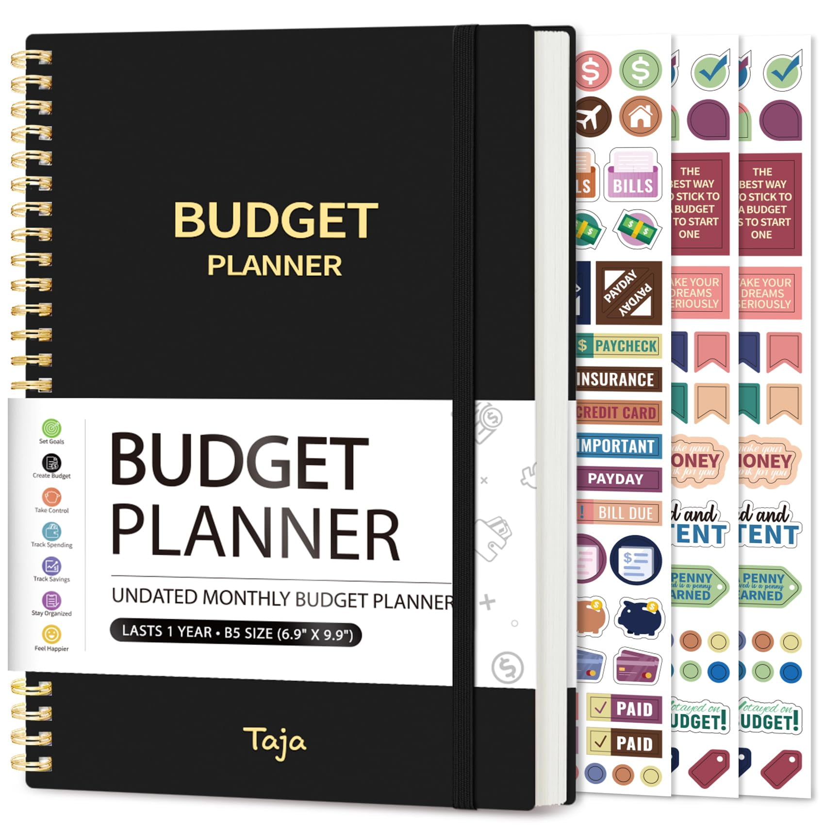 Budget Planner - Monthly Budget Book with Expense Tracker Notebook ...