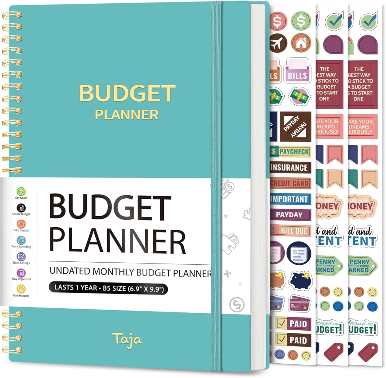 Budget Planner - Monthly Budget Book with Expense Tracker Notebook ...