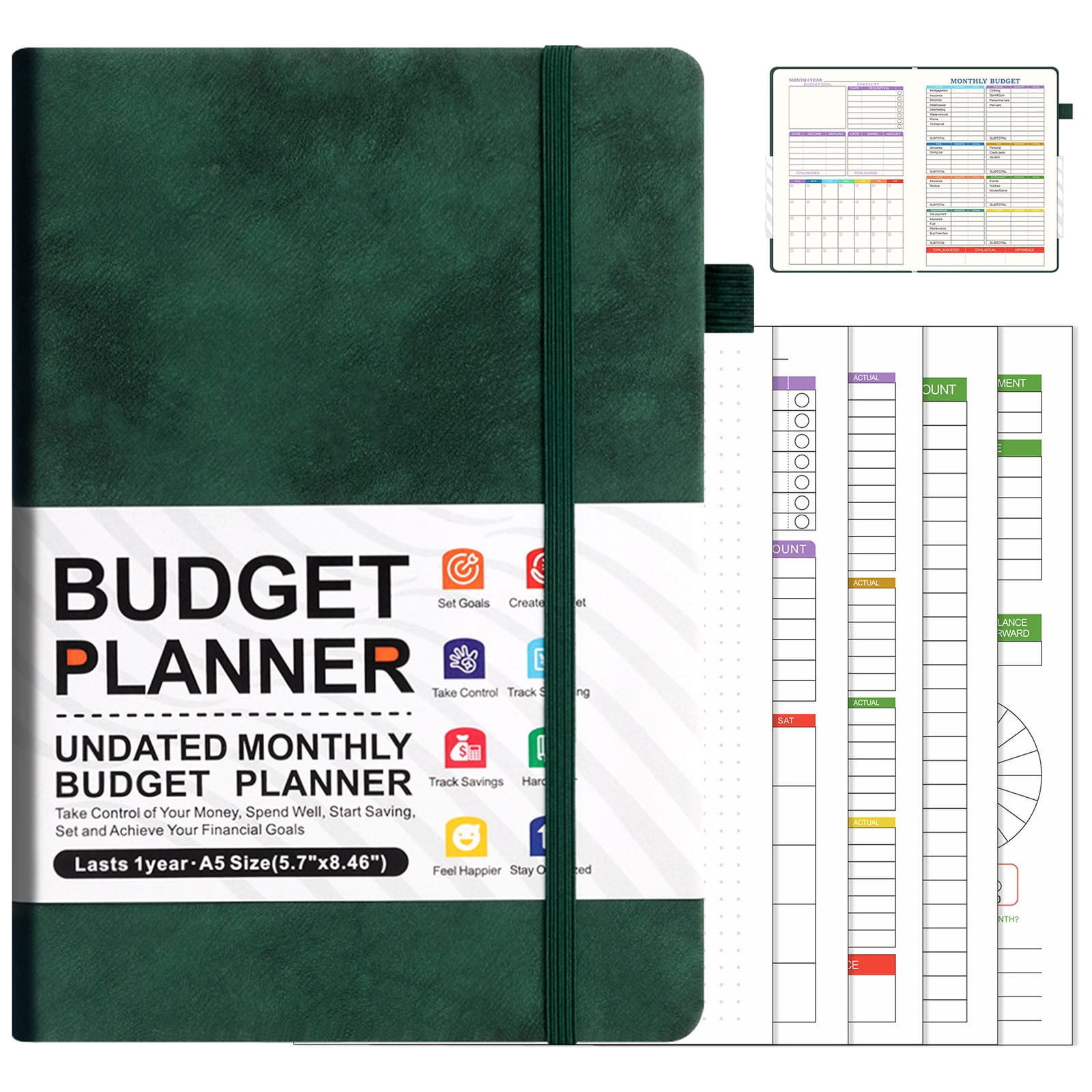 Budget Planner, Undated Monthly Expense Tracker Notebook, Budget ...