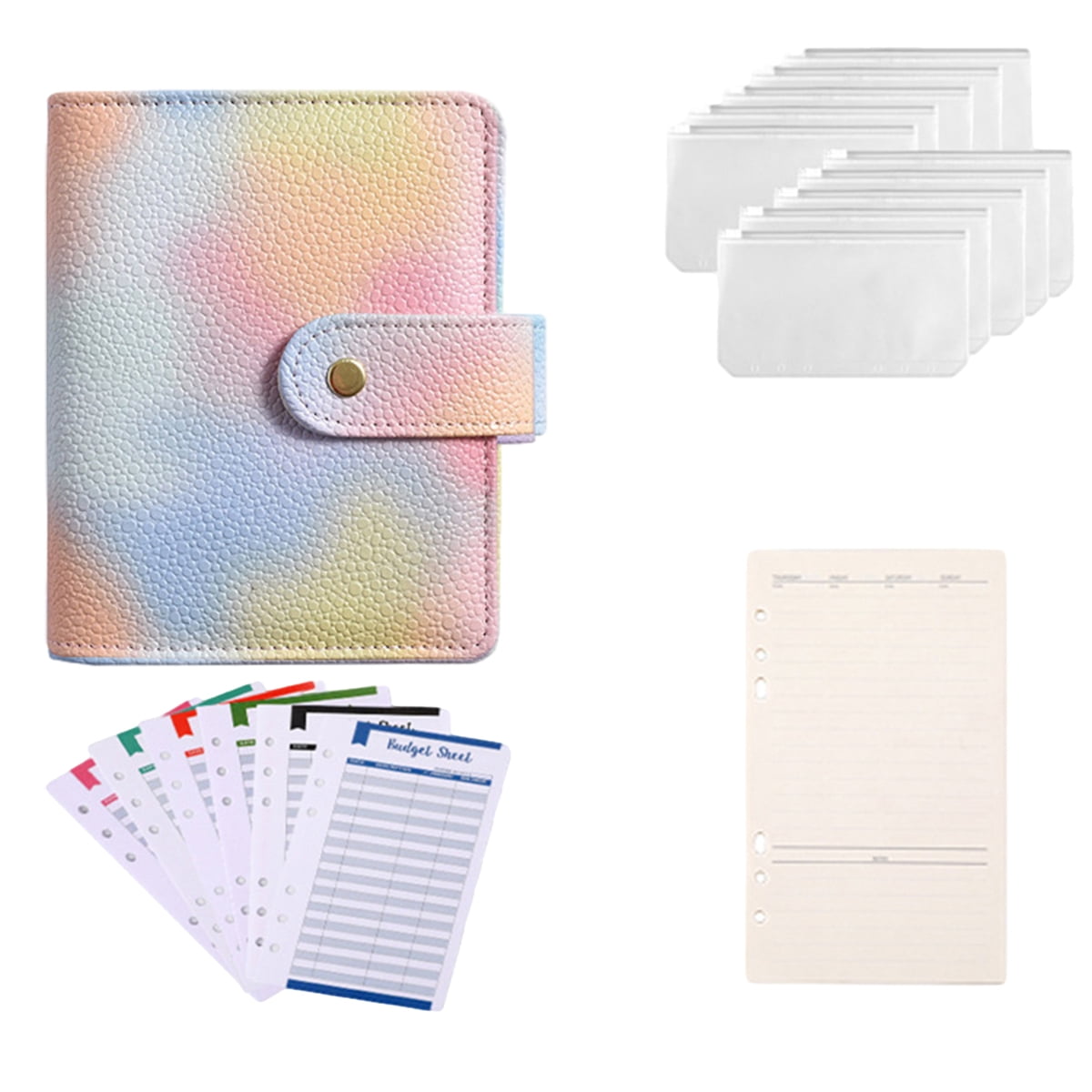 Budget Binder With Zipper Envelope, A6 Binder Cash Envelope Budget ...