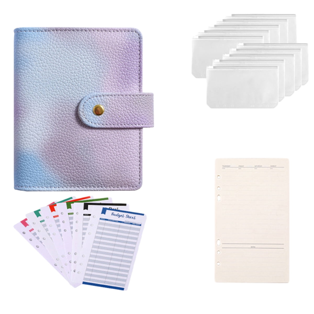Budget binder with zipper envelope, A6 binder Cash Envelope Budget ...