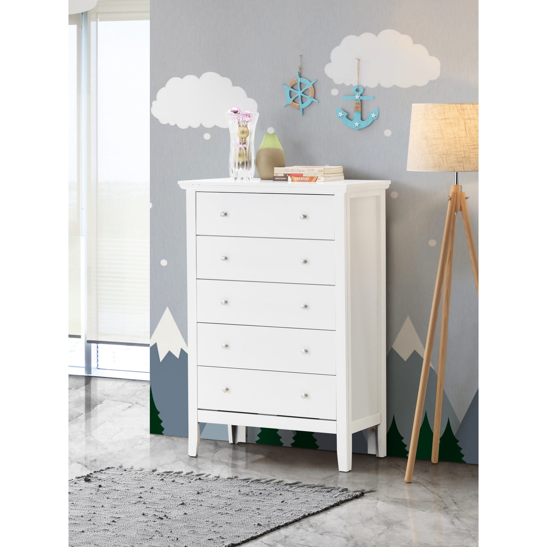 Budget - friendly White Chest | Kiln Dried Frame, Quick to Set Up ...