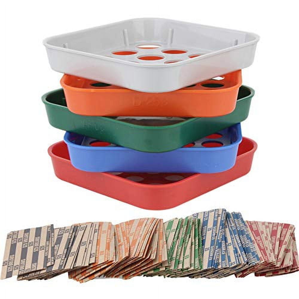 Budgetizer Coin Counters Sorting Tray with 110 Assorted Flat Roll ...