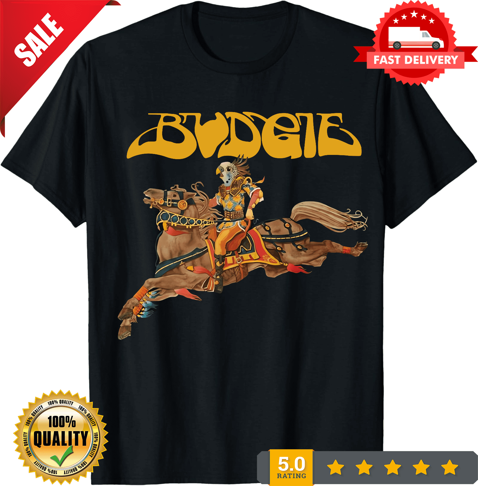 Budgie Band Short Sleeve T-Shirt PT49288, LIMITED EDITION-TH63448 ...