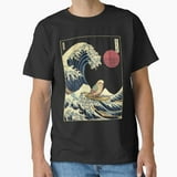 Budgie Bird Great Wave off Kanagawa Japanese Art Parody H1448 T-Shirt ...