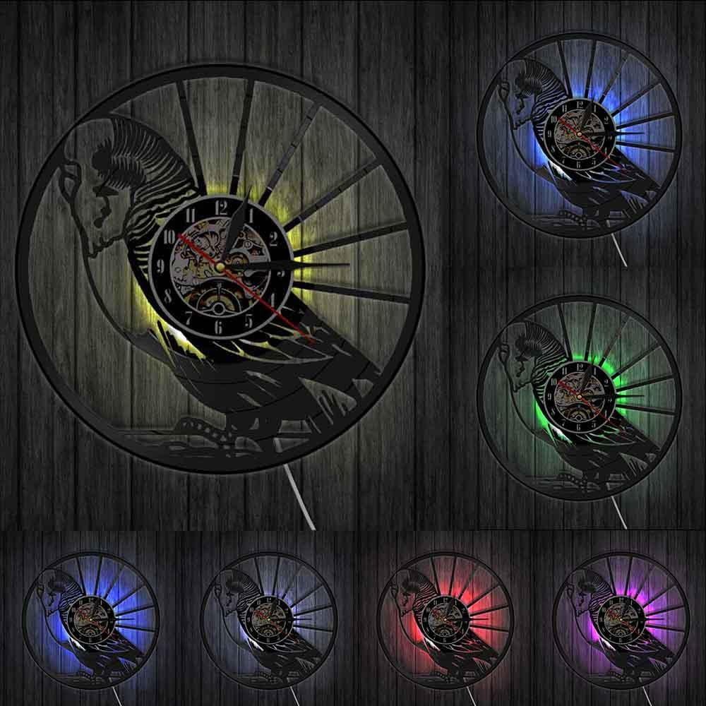 Budgie Bird Vinyl Record Clock Nature Wall Art Parrot 3D Vinyl Clock ...