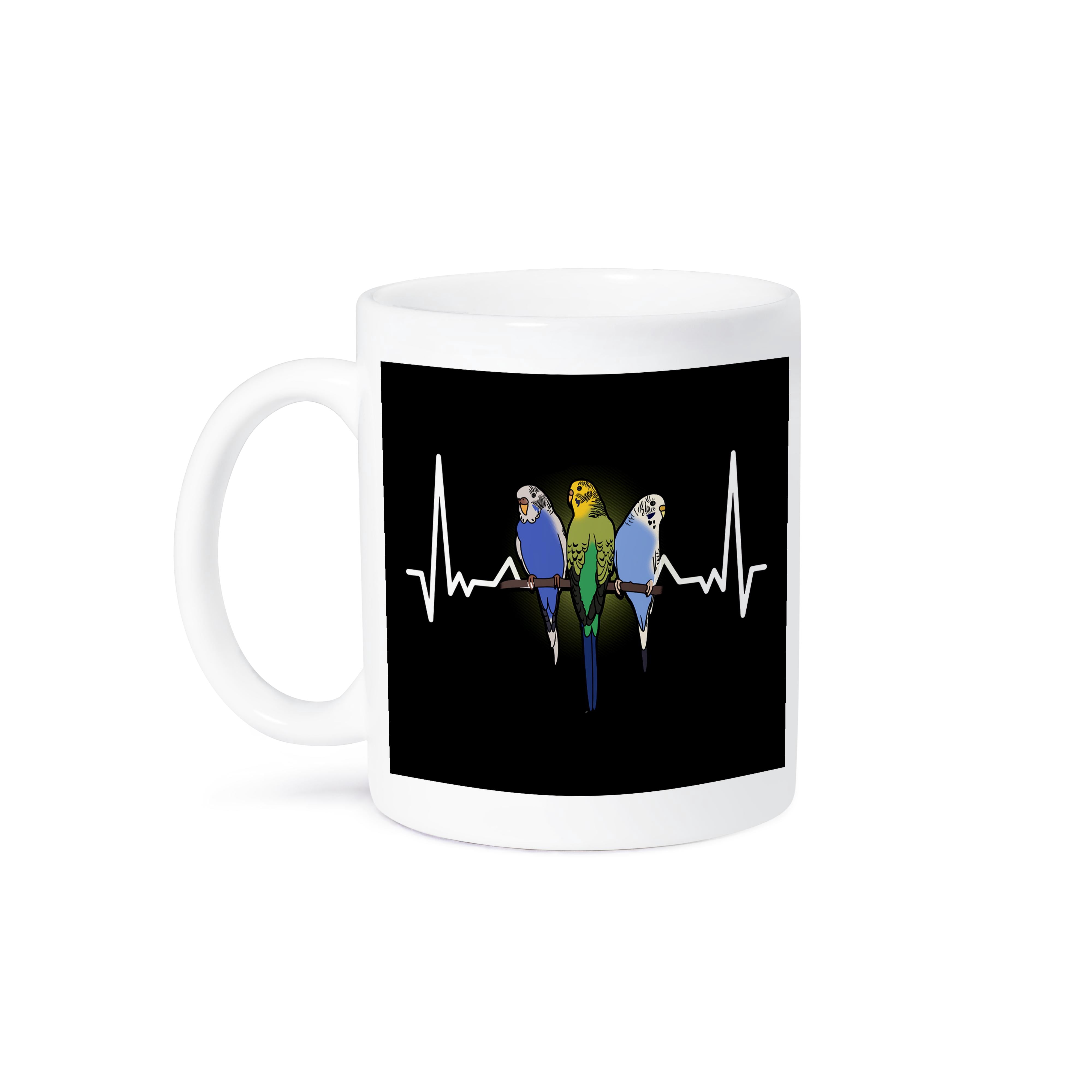 Budgie Budgerigar With Heartbeat Birds Parrot, 15oz Mug - Walmart.com