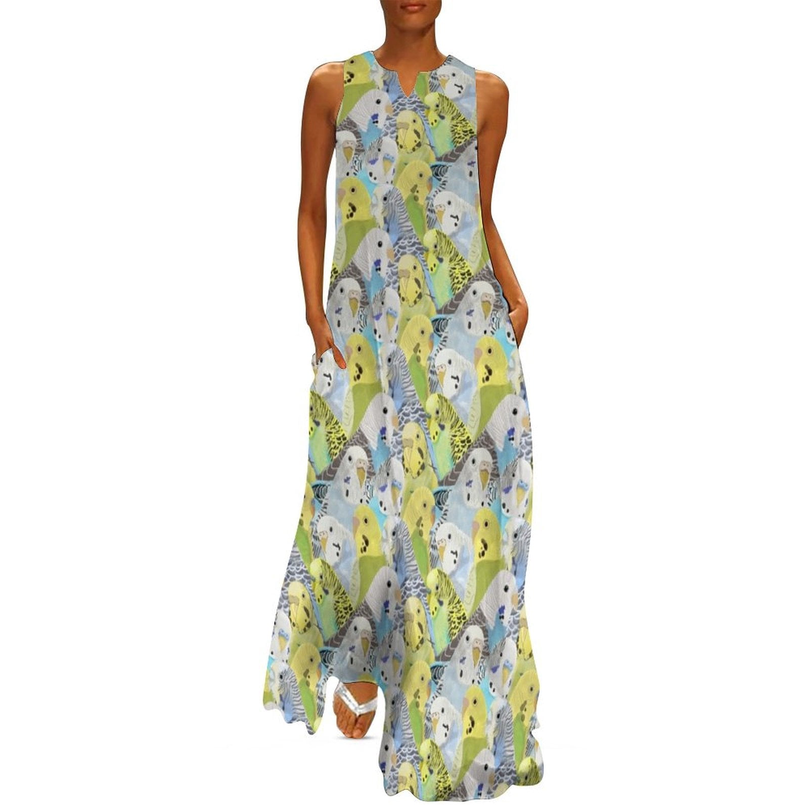 Budgie Parakeets Long Dress elegant chic wedding evening dresses Dress ...
