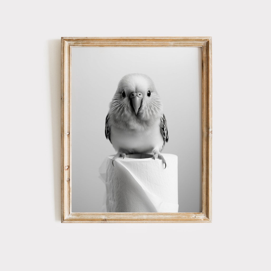 Budgie Poster, Animal Bathroom Poster, Budgie Gift, Budgie Art ...