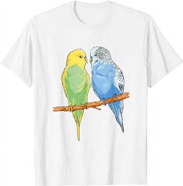 Budgie couple bird budgerigar common parakeet shell parakeet T-Shirt ...