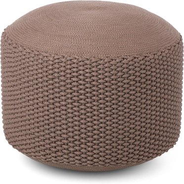 Ornavo Home Modern Contemporary Faux Fur Ottoman Stool with Gold Metal ...