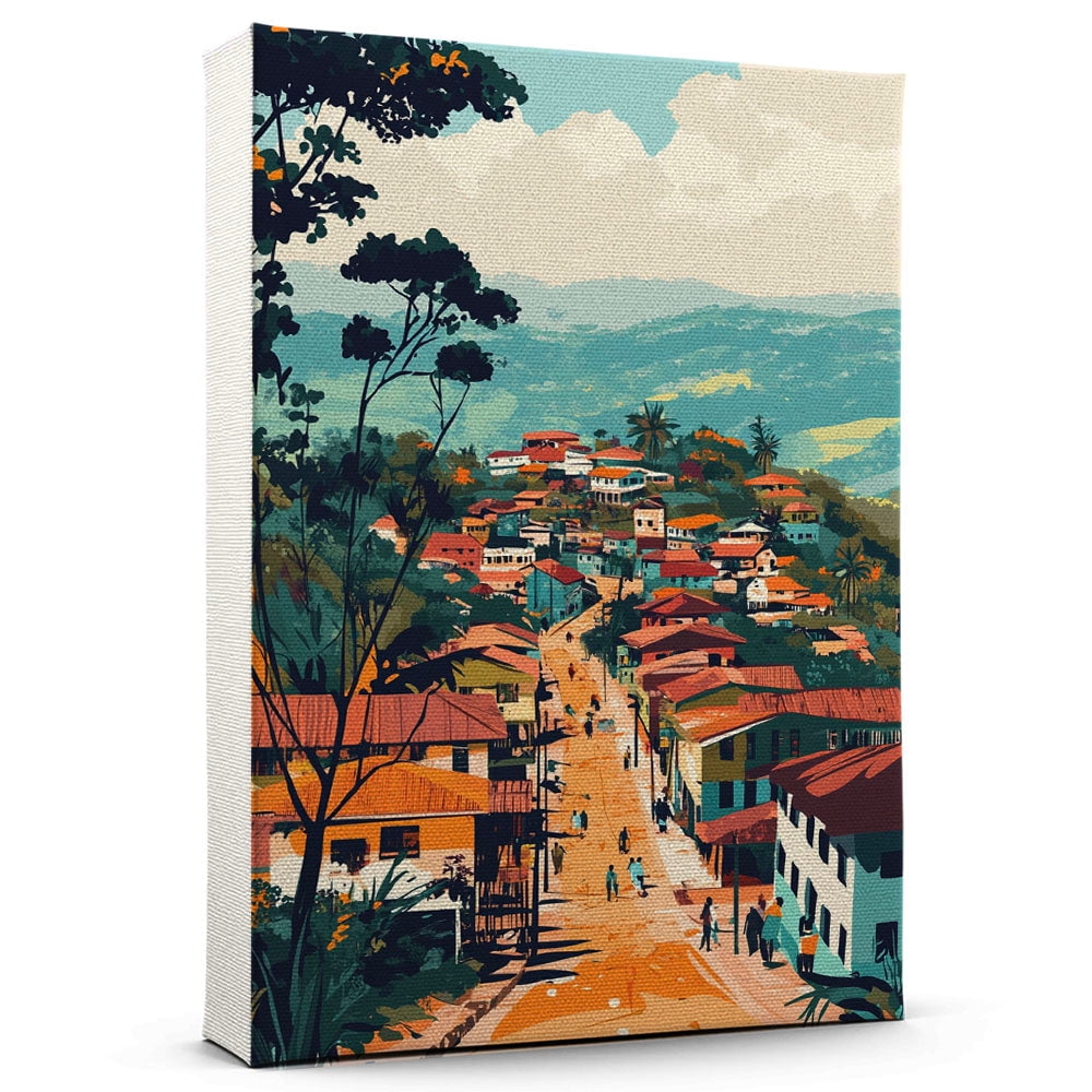 Bududa Canvass Vintage, Uganda Travel Prints Wall Art, Bududa Travel ...