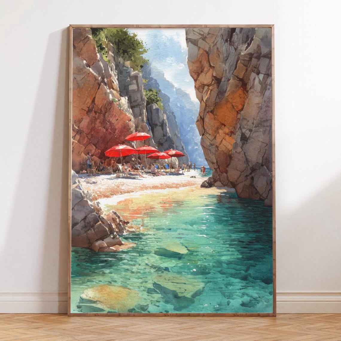 Budva Montenegro Beach Coastal Scene Travel Wall Art, Unframed Paper ...