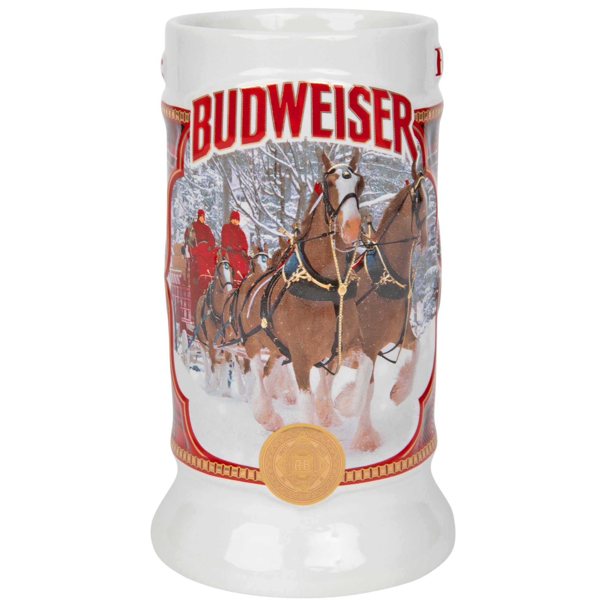 Budweiser 2021 Collectors Plaid Holiday Christmas Beer Stein ...