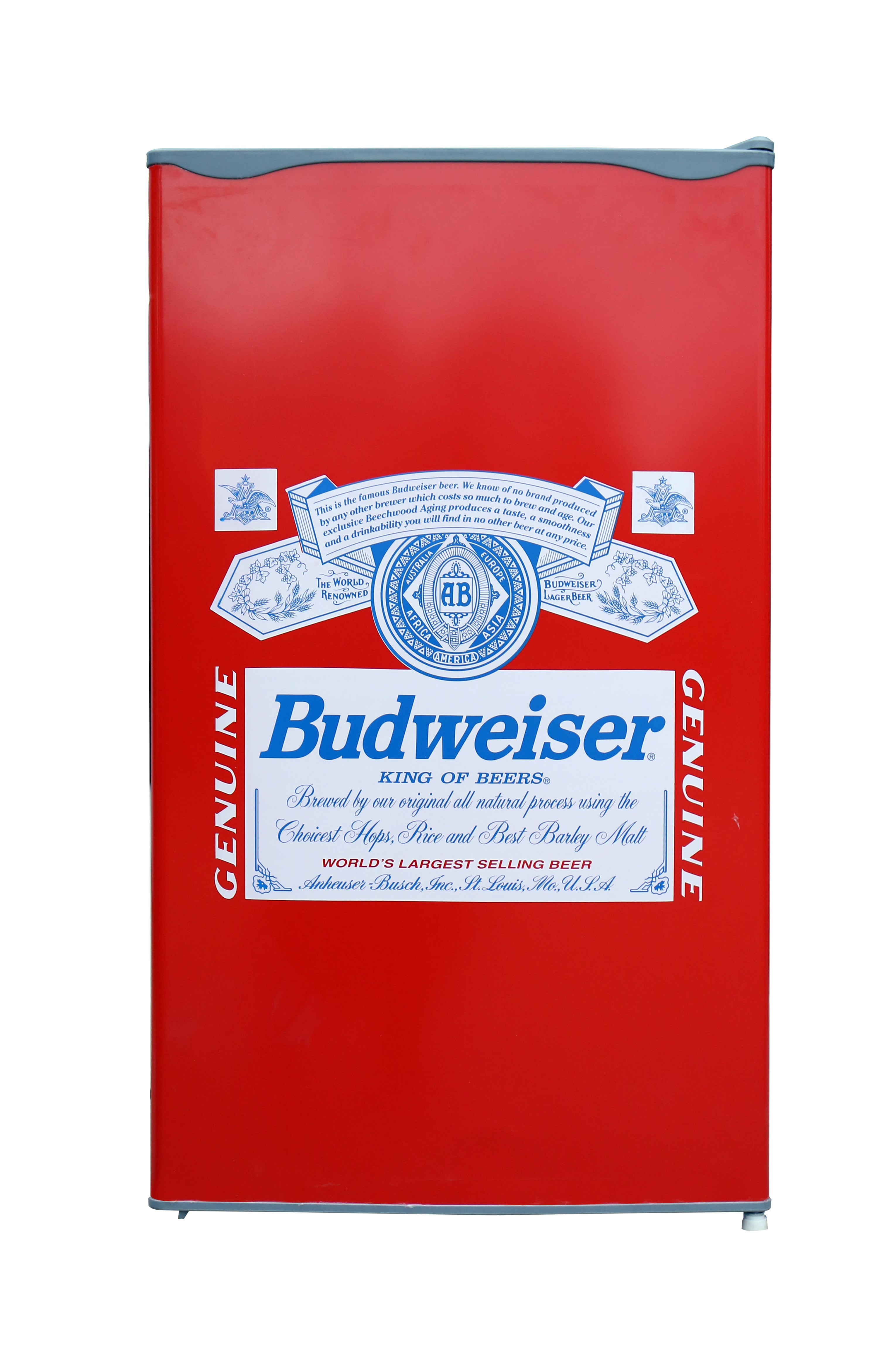 Budweiser 3.2 cu. ft. Refrigerator FR320, Red, Flush Back Design With ...