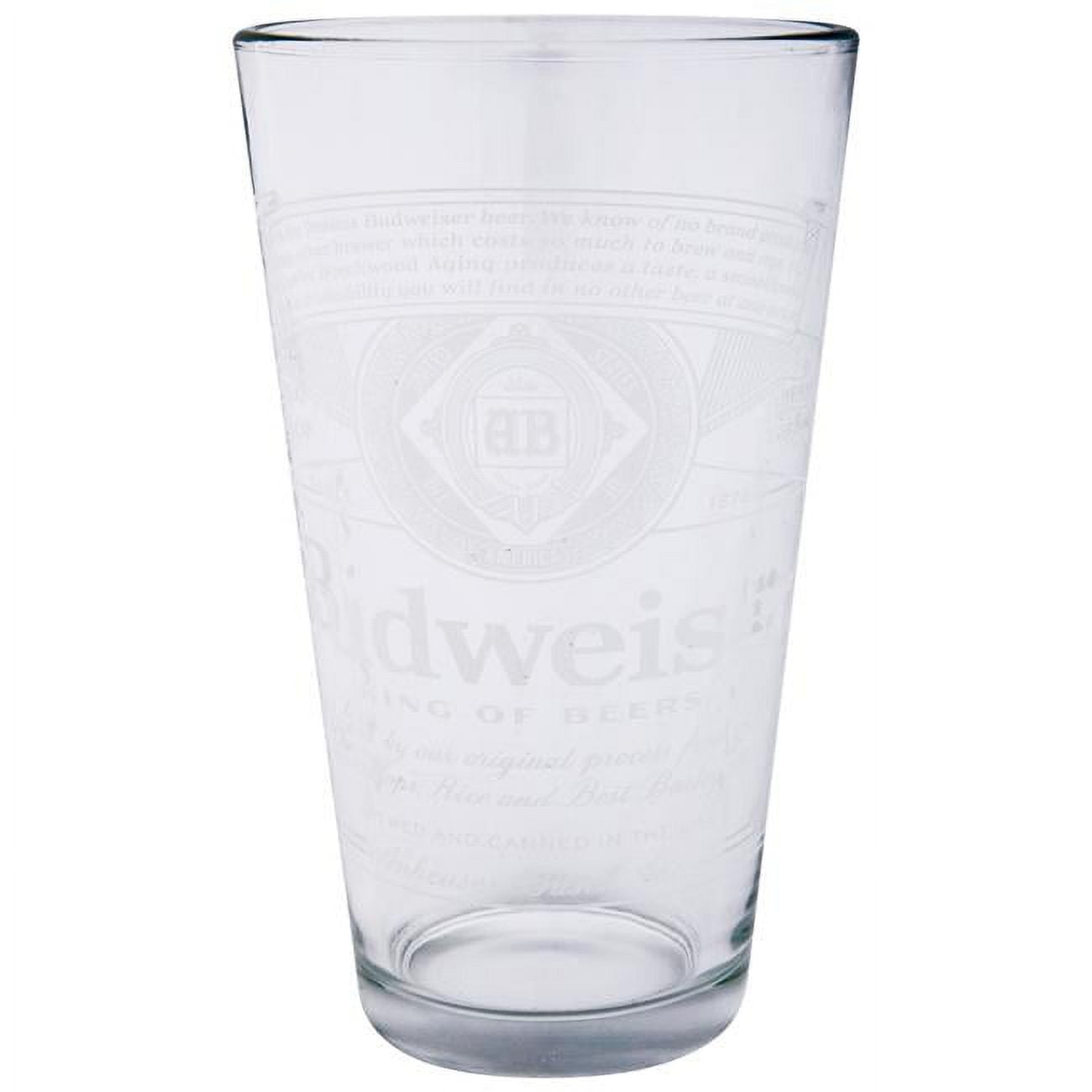 Budweiser 851536 Budweiser Frosted Label Logo Pint Glass - Walmart.com