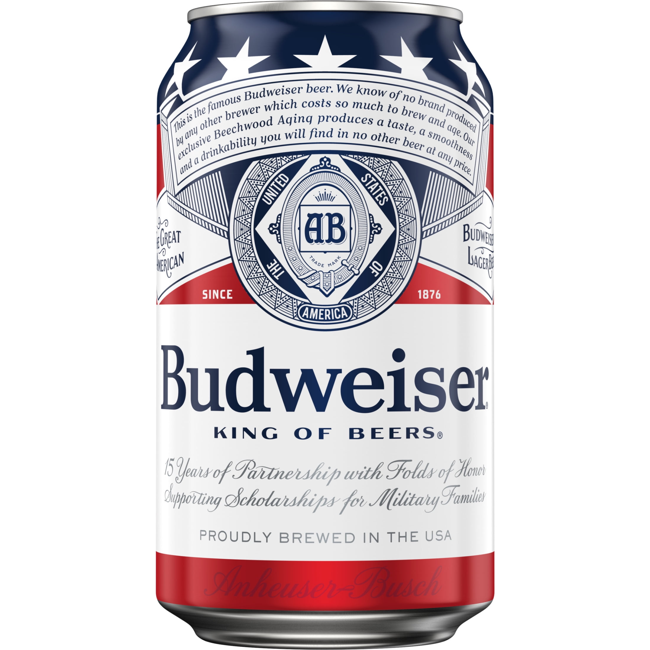 Budweiser American Lager Beer 6 Pack 12 fl oz Aluminum Cans 5% ABV ...