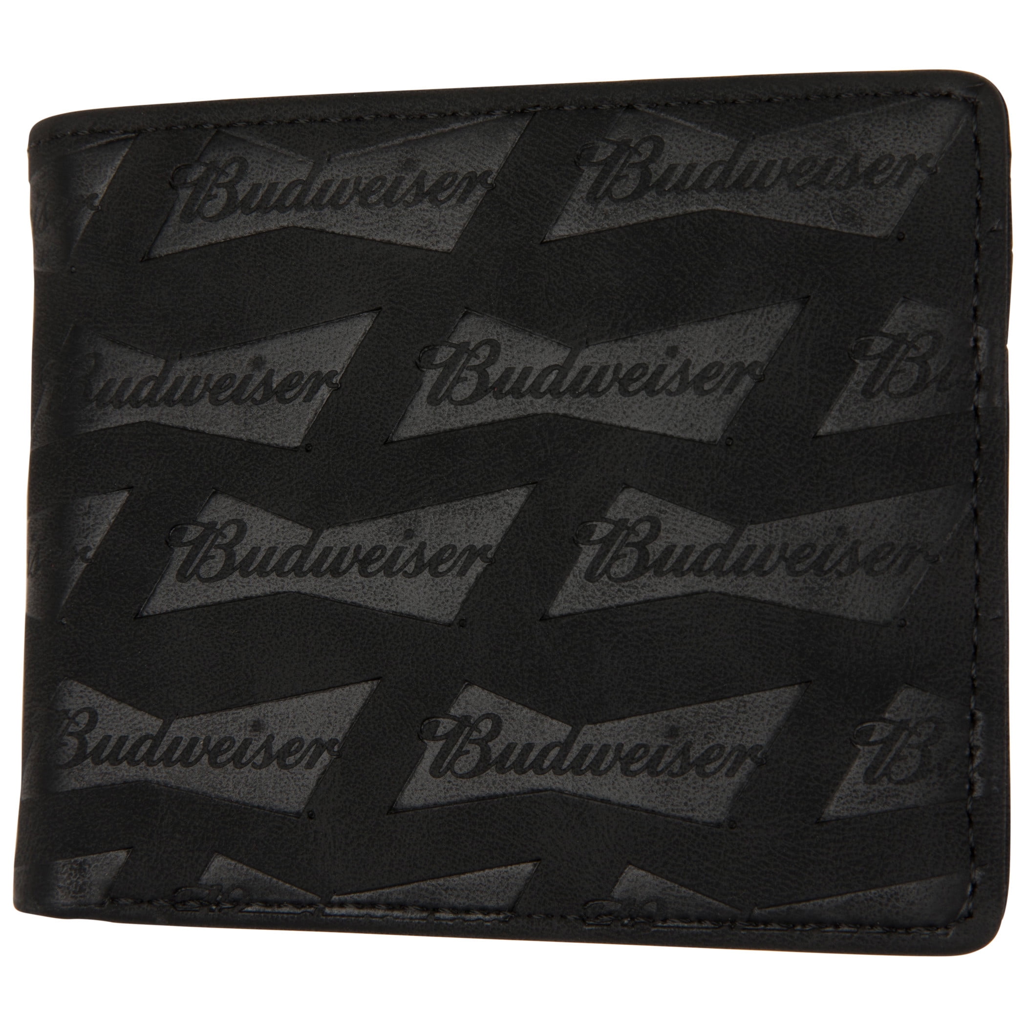 Budweiser Black Bifold Wallet AOP Bowtie Deboss with ID Window ...
