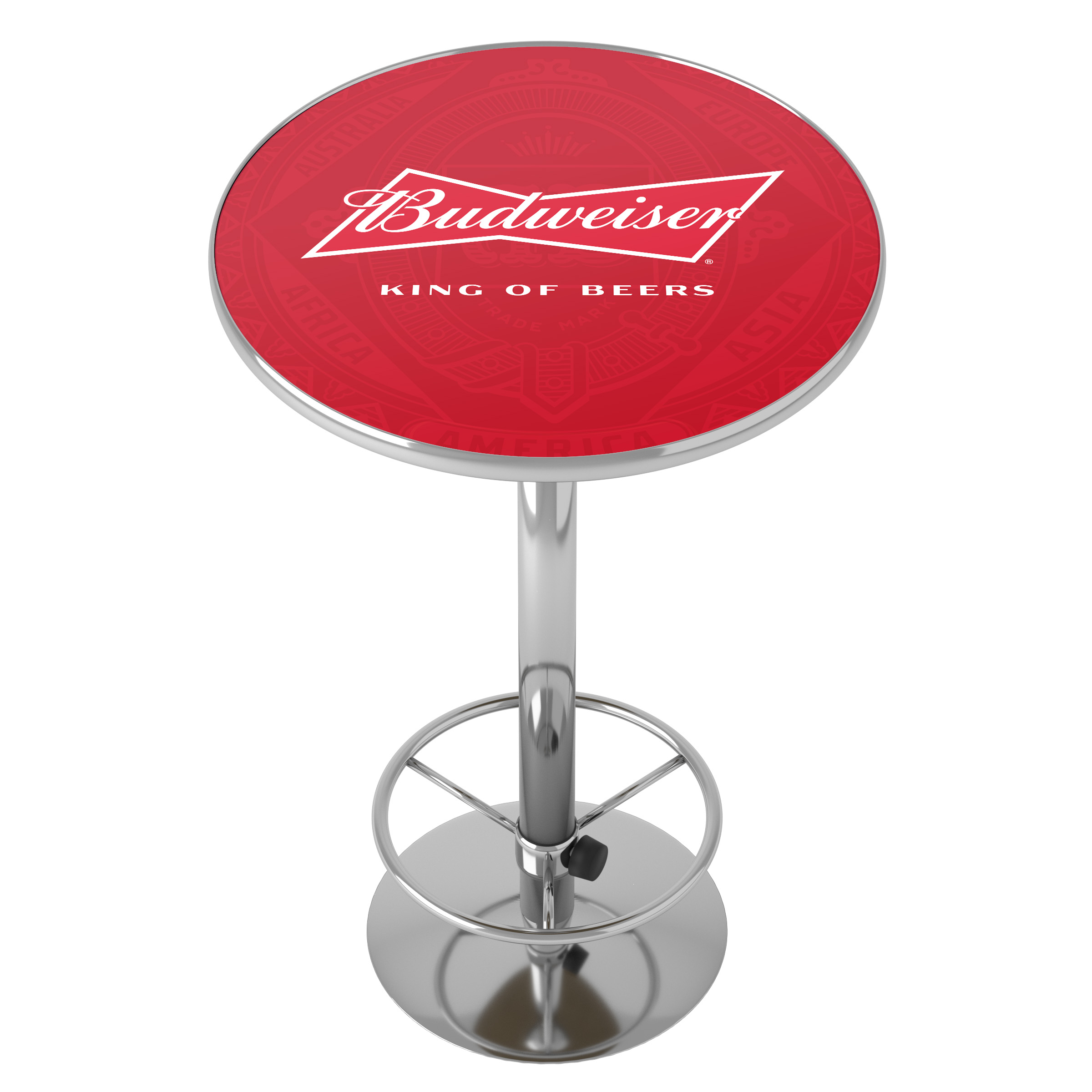 Trademark Gameroom Budweiser Bar Table with Adjustable Footrest and ...