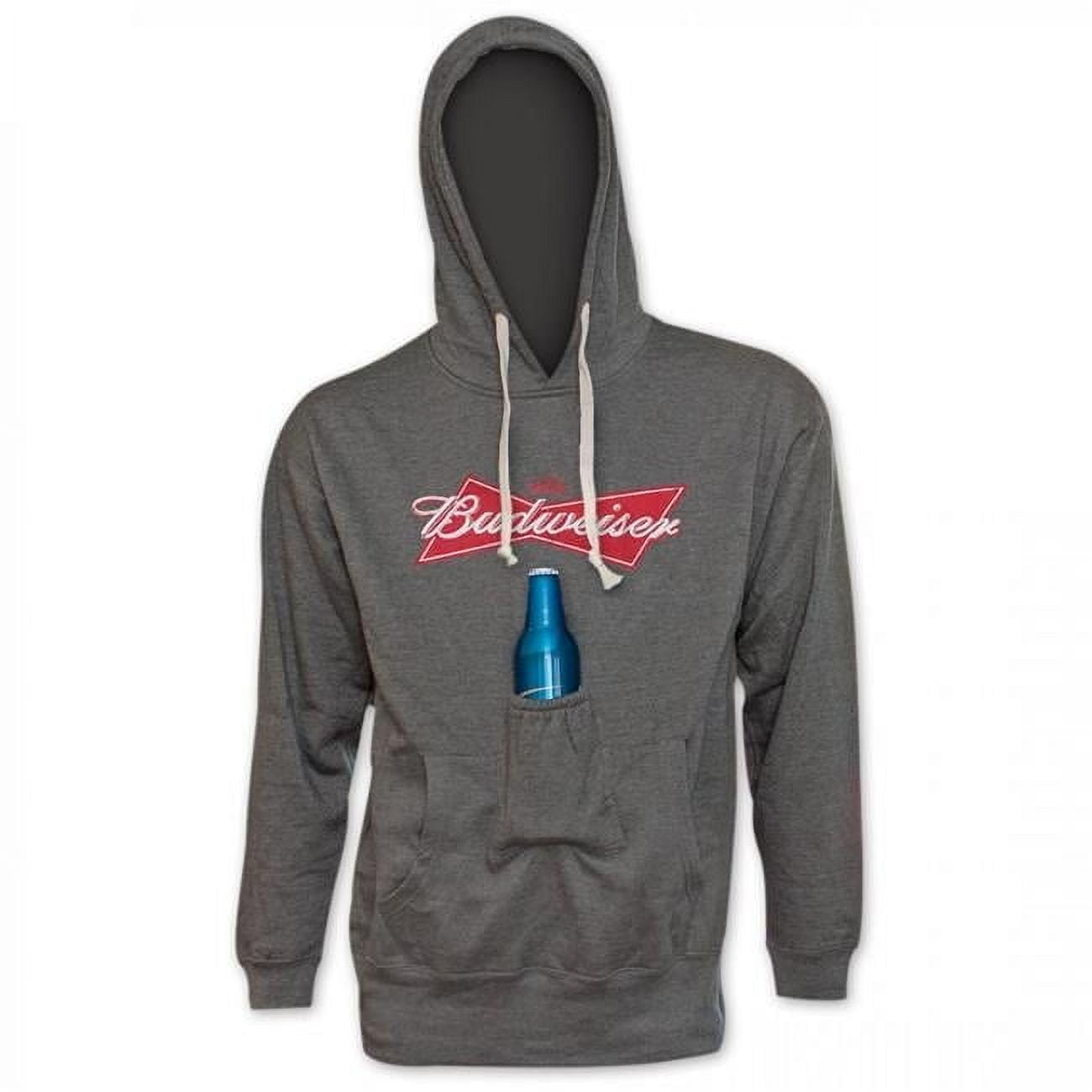 Budweiser Extra Large Bowtie Can Logo Beer Pouch Sweatshirt - Bud ...