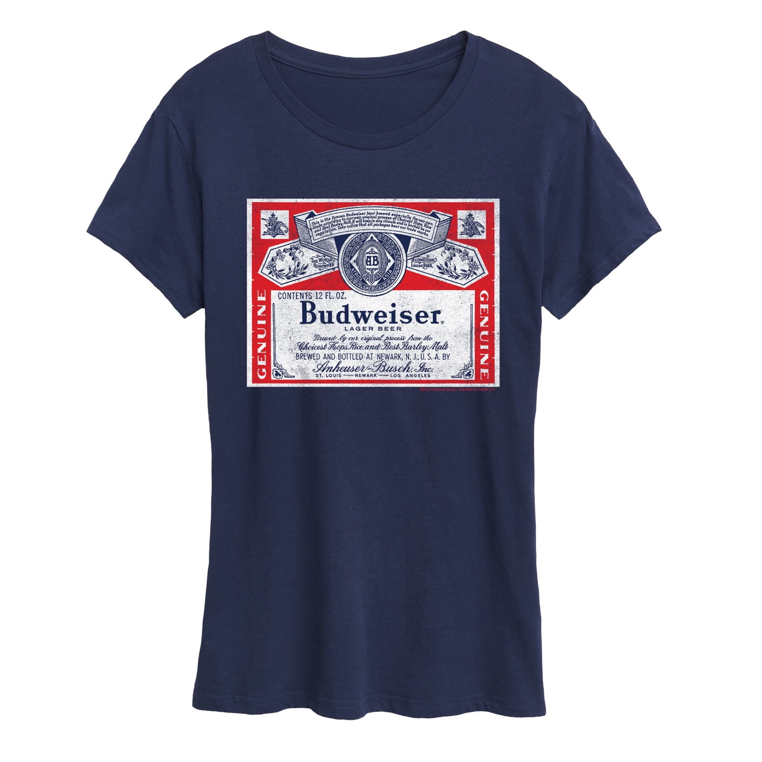 Budweiser - Budweiser Label - Women's Short Sleeve Graphic T-Shirt ...