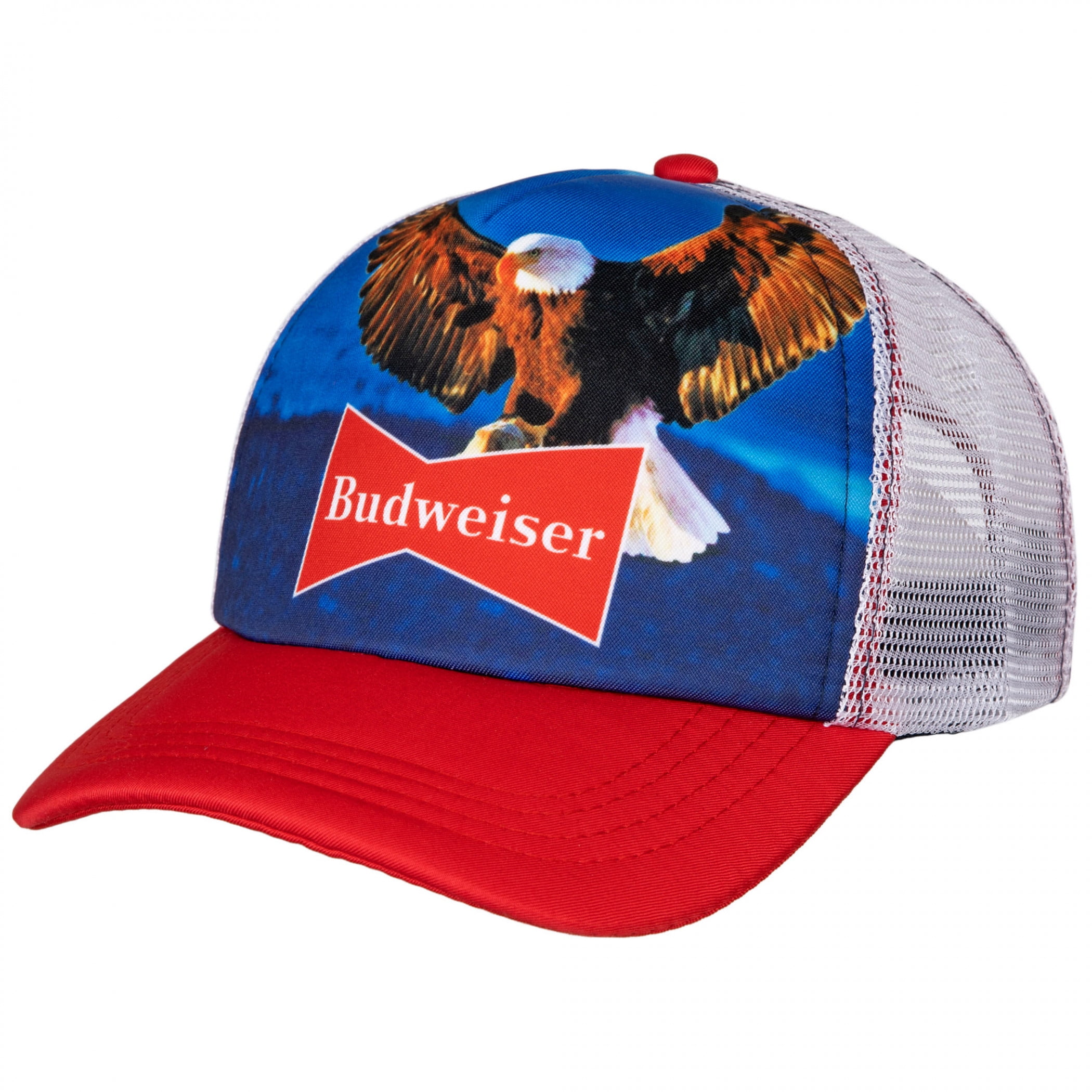 Budweiser Officially Licensed Eagle Mesh Back Snapback Trucker Hat in ...