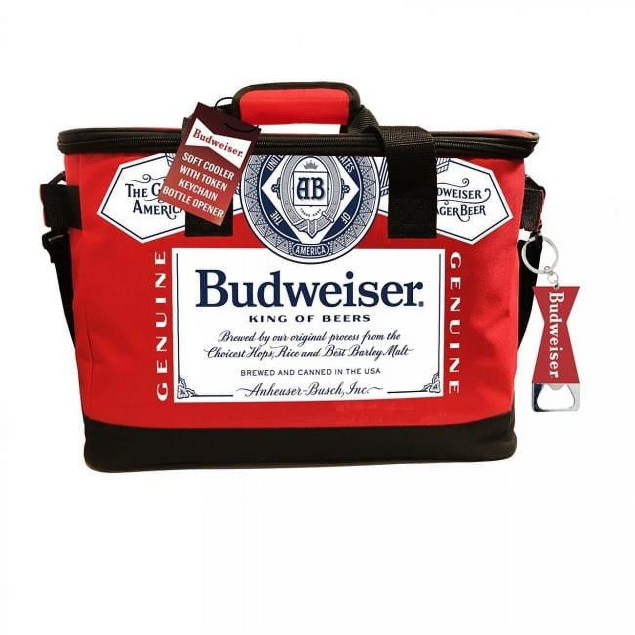 Budweiser Fabric Cooler with Bottle Opener - Walmart.com