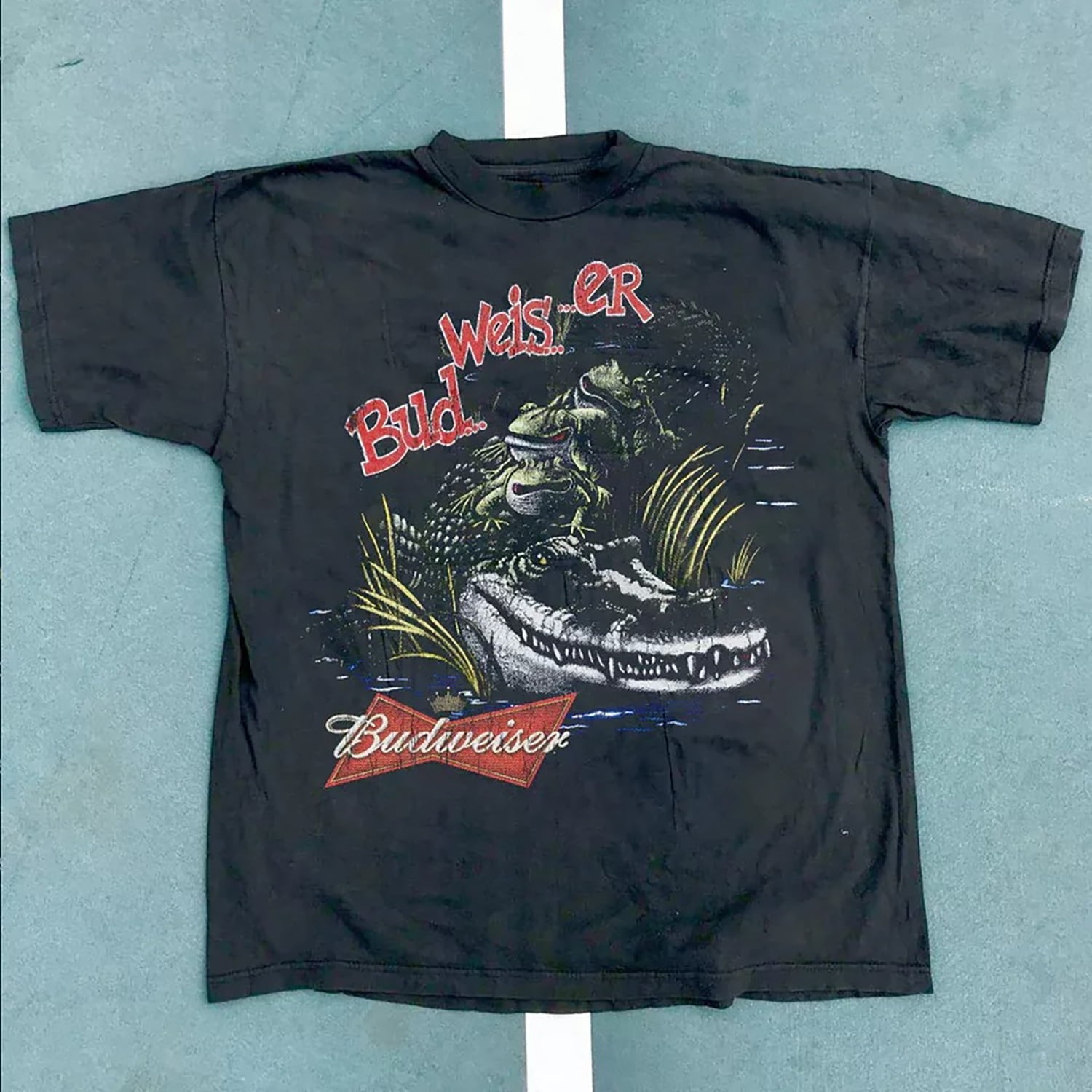 Budweiser Gator Frogs T Shirt Vintage Grunge Y2K Tapout Goth Emo Beer ...