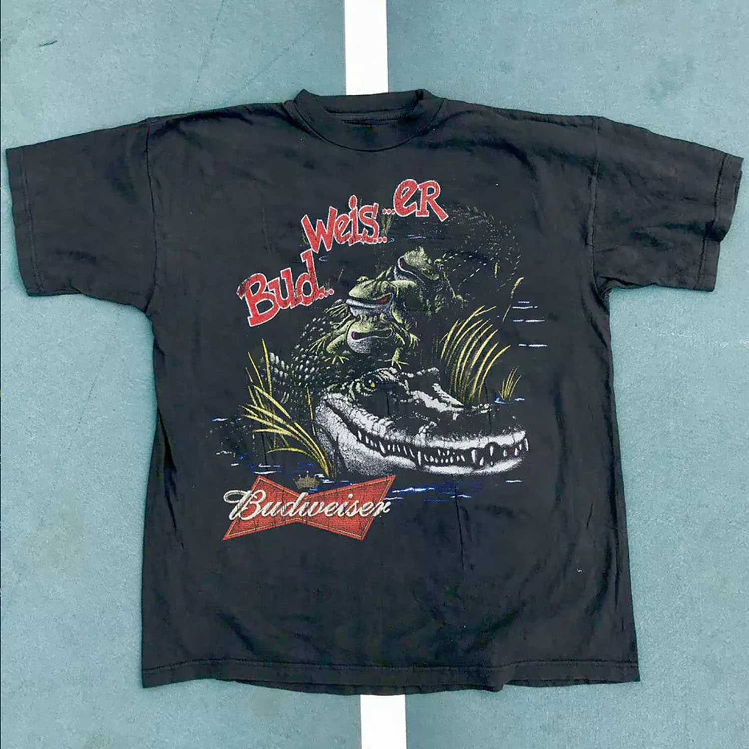 Budweiser Gator Frogs T Shirt Vintage Grunge Y2K Tapout Goth Emo Beer ...