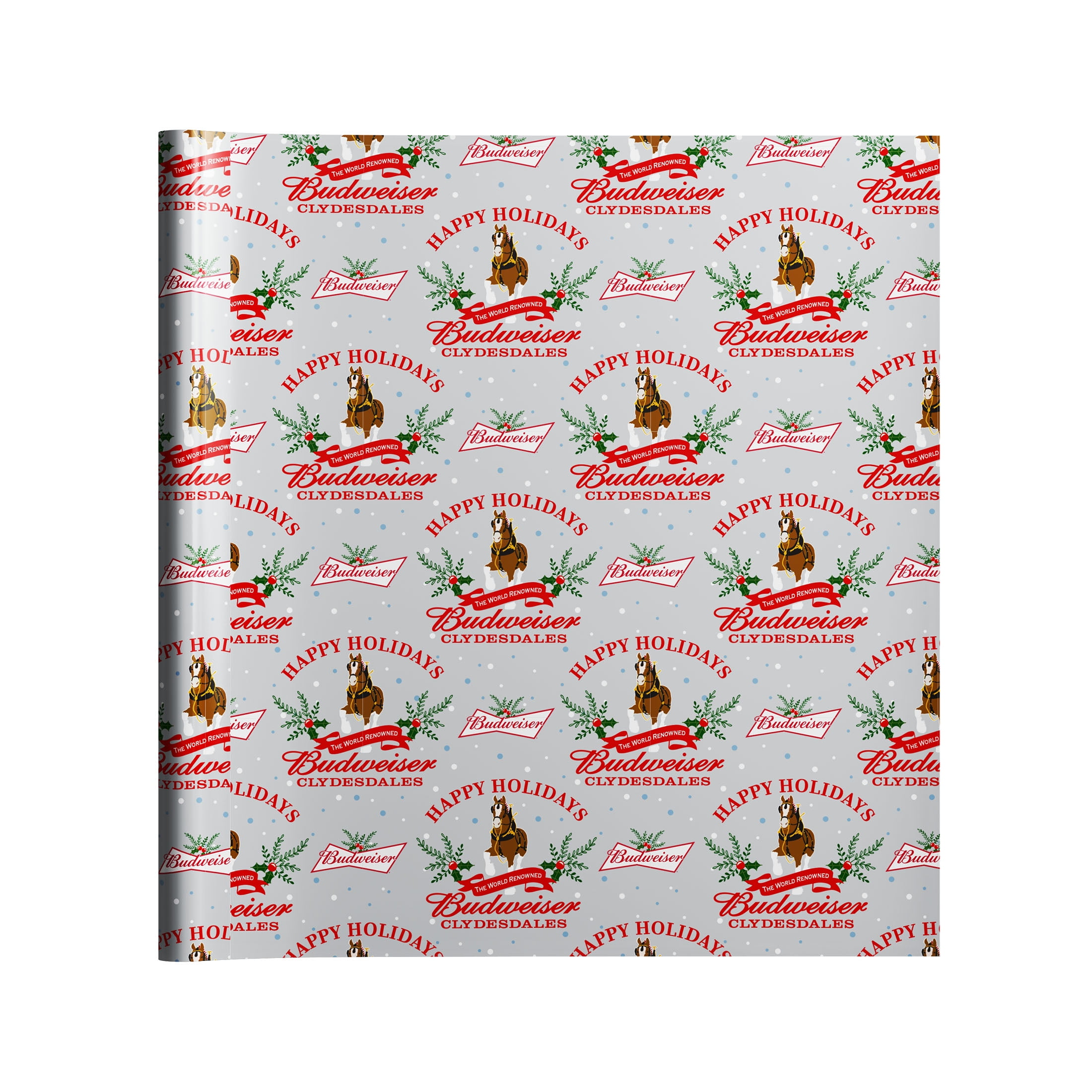 Budweiser Seasonal Gift Wrap - Clydesdale Horse Theme, 60 sq. ft ...