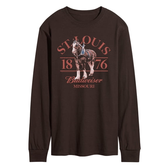 Budweiser - St. Louis Clydesdale - Men's Long Sleeve Graphic T-Shirt ...