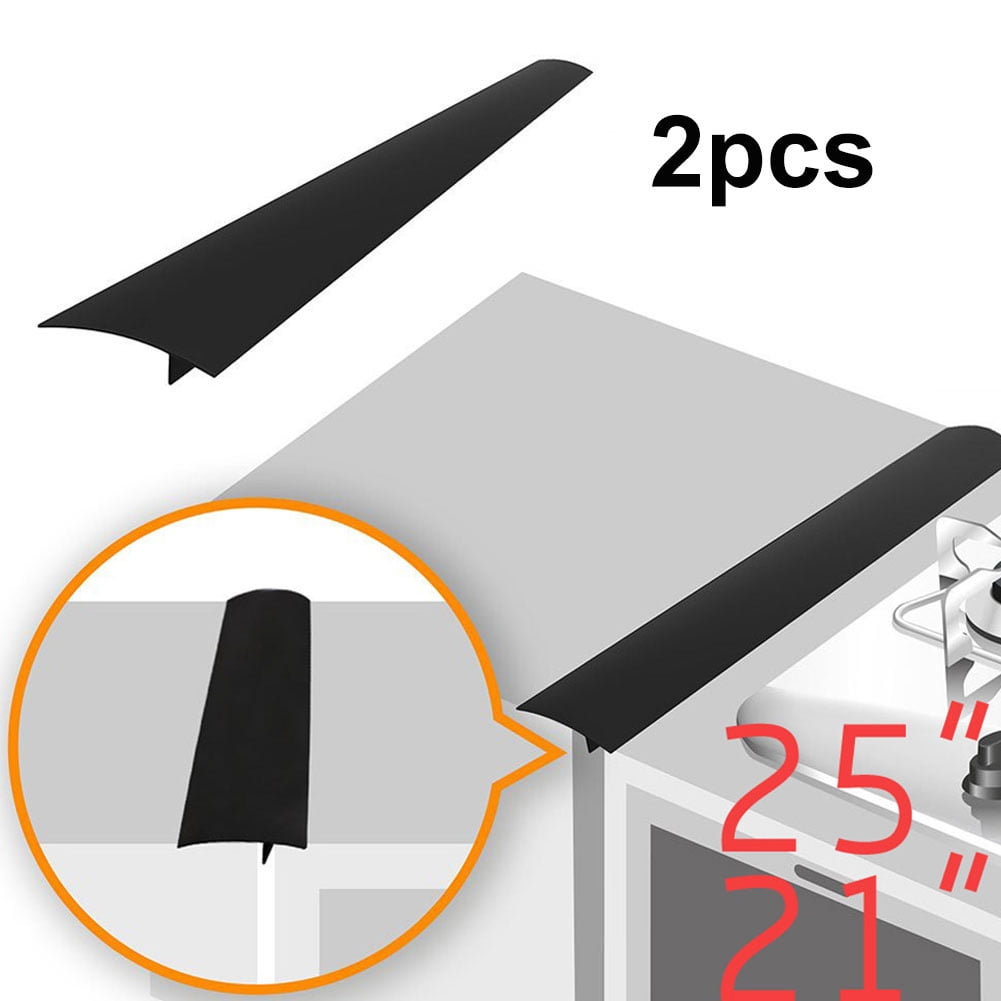 Bueautybox 2Pcs Silicone Anti-Oil Kitchen Counter Stove Gap Cover Seal ...