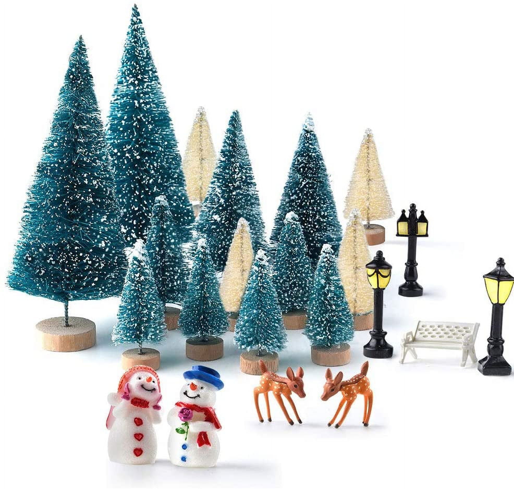 Bueautybox 8Pcs Mini Pine Trees, Small Holiday Decorating Pieces for ...